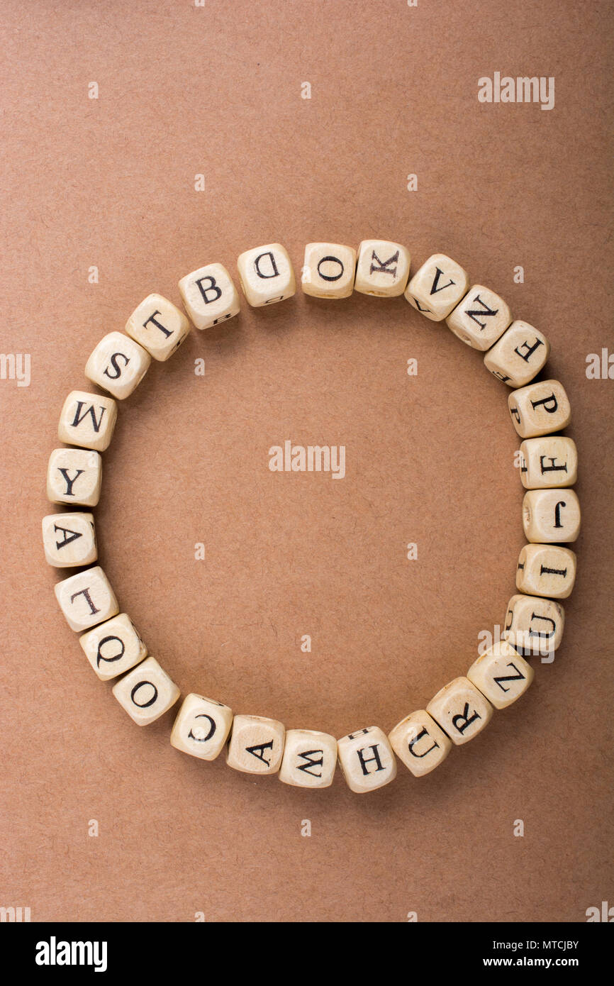 Letter cubes of Alphabet made of wood Stock Photo - Alamy