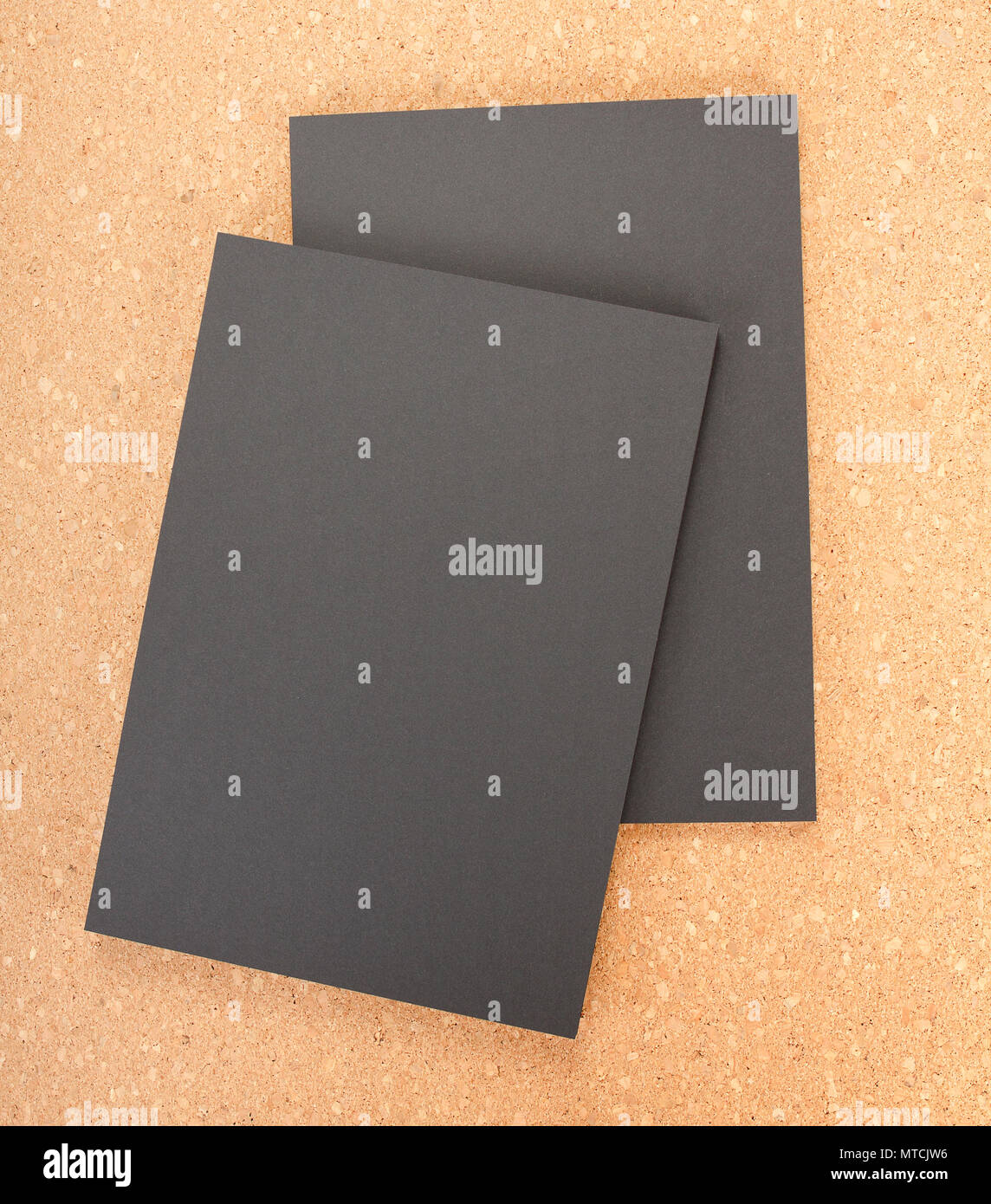 Blank flyer poster on cork board Stock Photo - Alamy