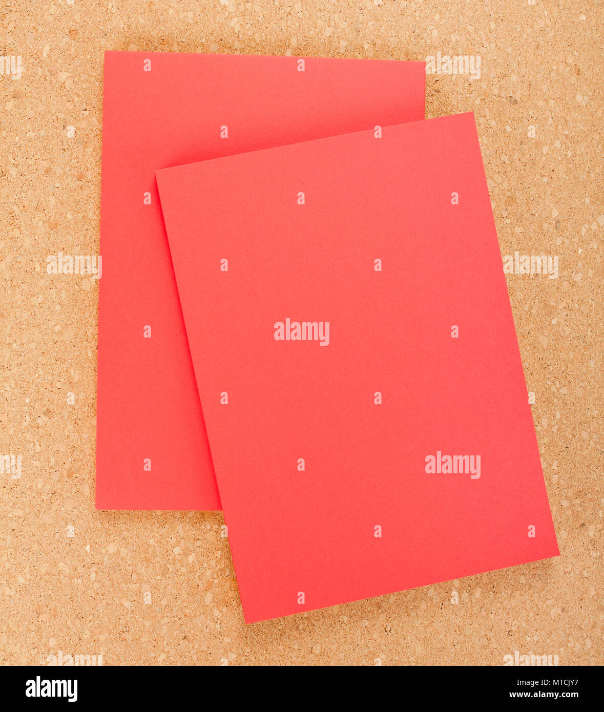 Blank flyer poster on cork board Stock Photo - Alamy