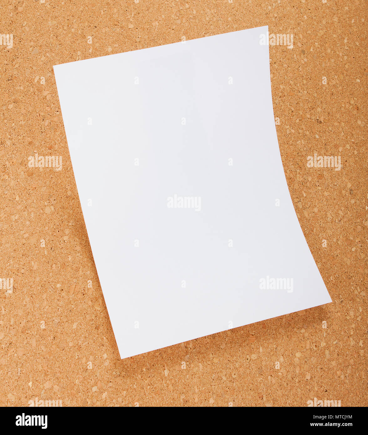 Blank flyer poster on cork board Stock Photo - Alamy