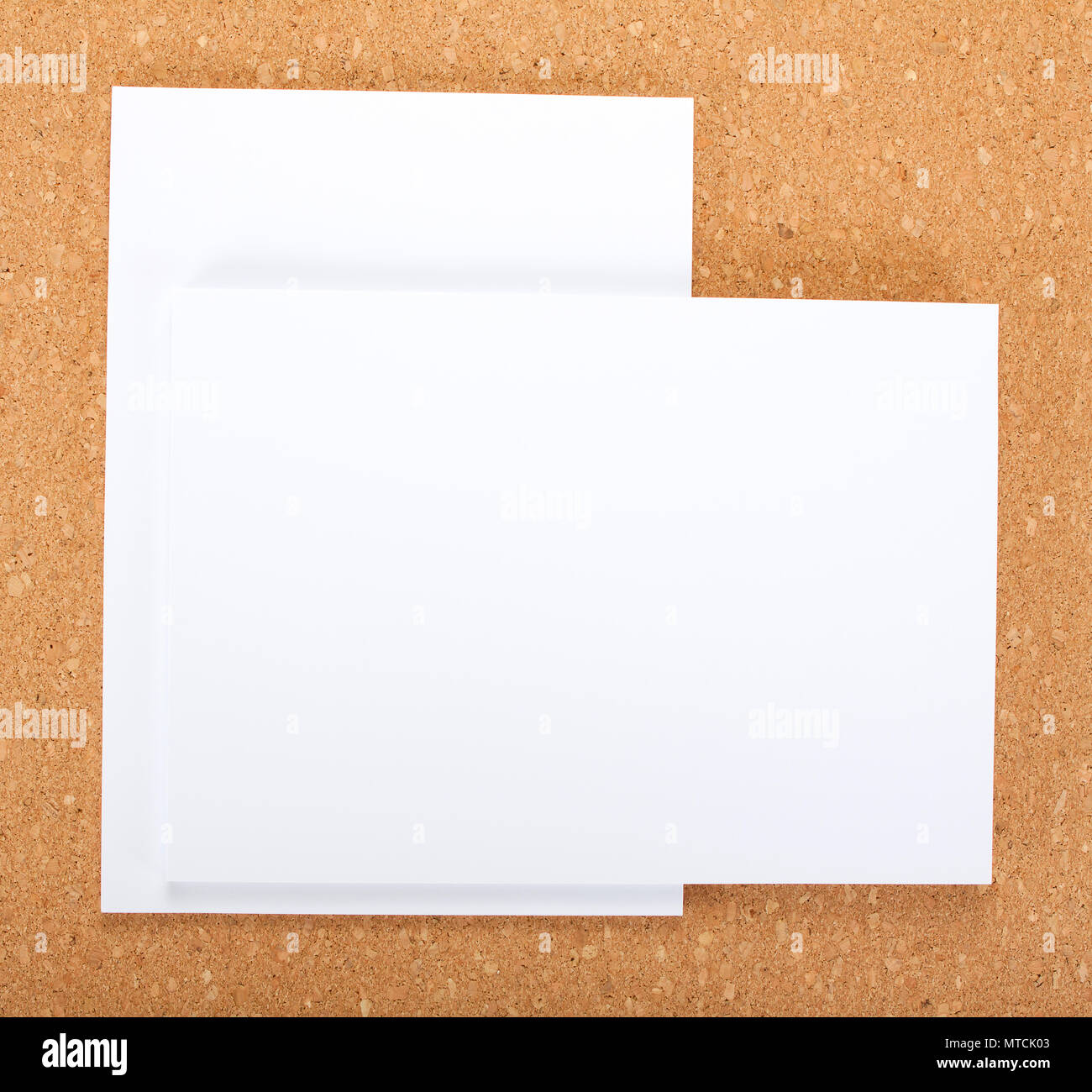 Blank flyer poster on cork board Stock Photo - Alamy