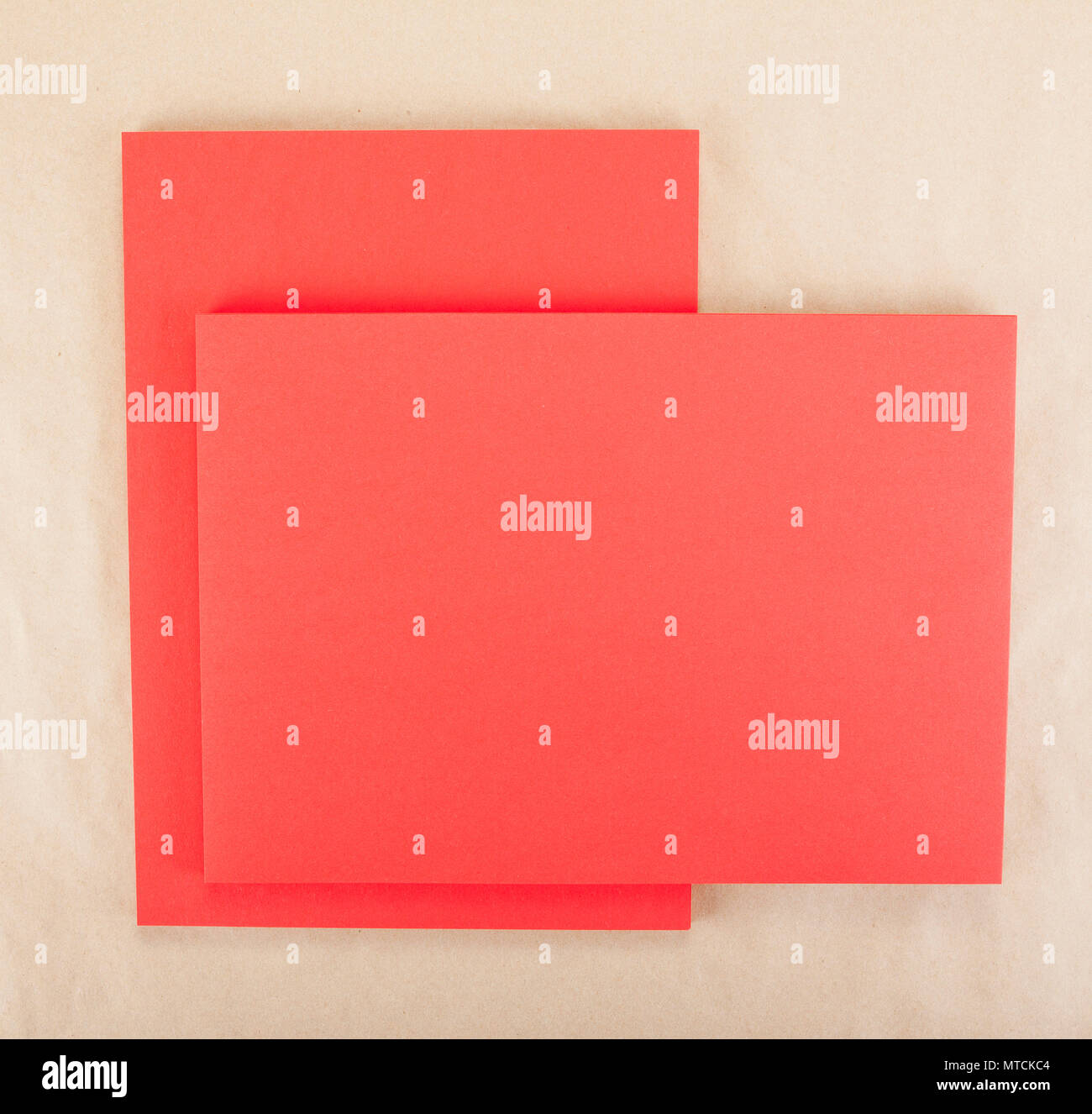 Blank flyer poster on cardboard to replace your design Stock Photo - Alamy