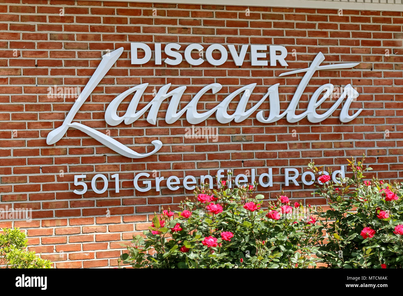 Lancaster, PA, USA - May 23, 2018: The Discover Lancaster Visitors ...