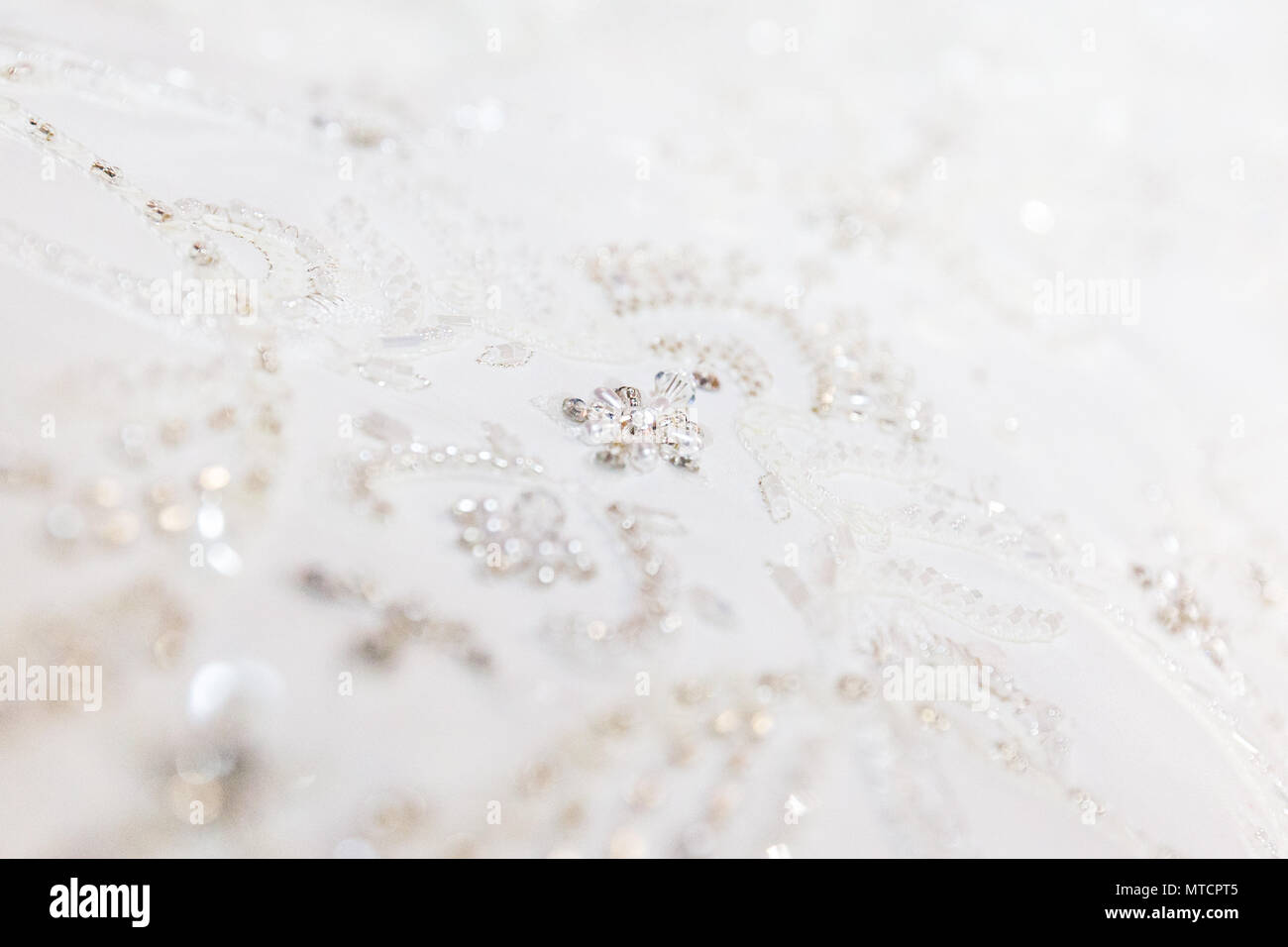 Wedding dress decoration close up texture and pearls Stock Photo - Alamy