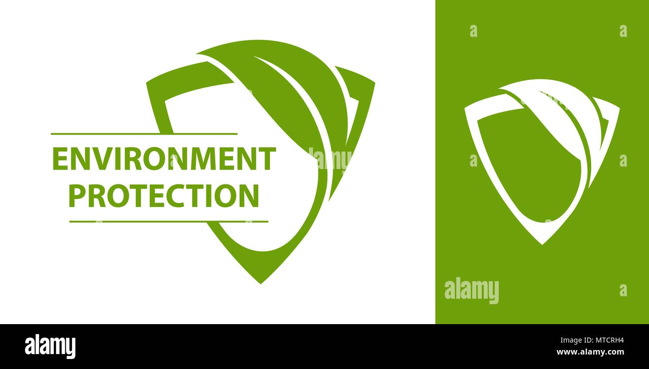 Eco logo. Shield with leaf Stock Vector Image & Art - Alamy