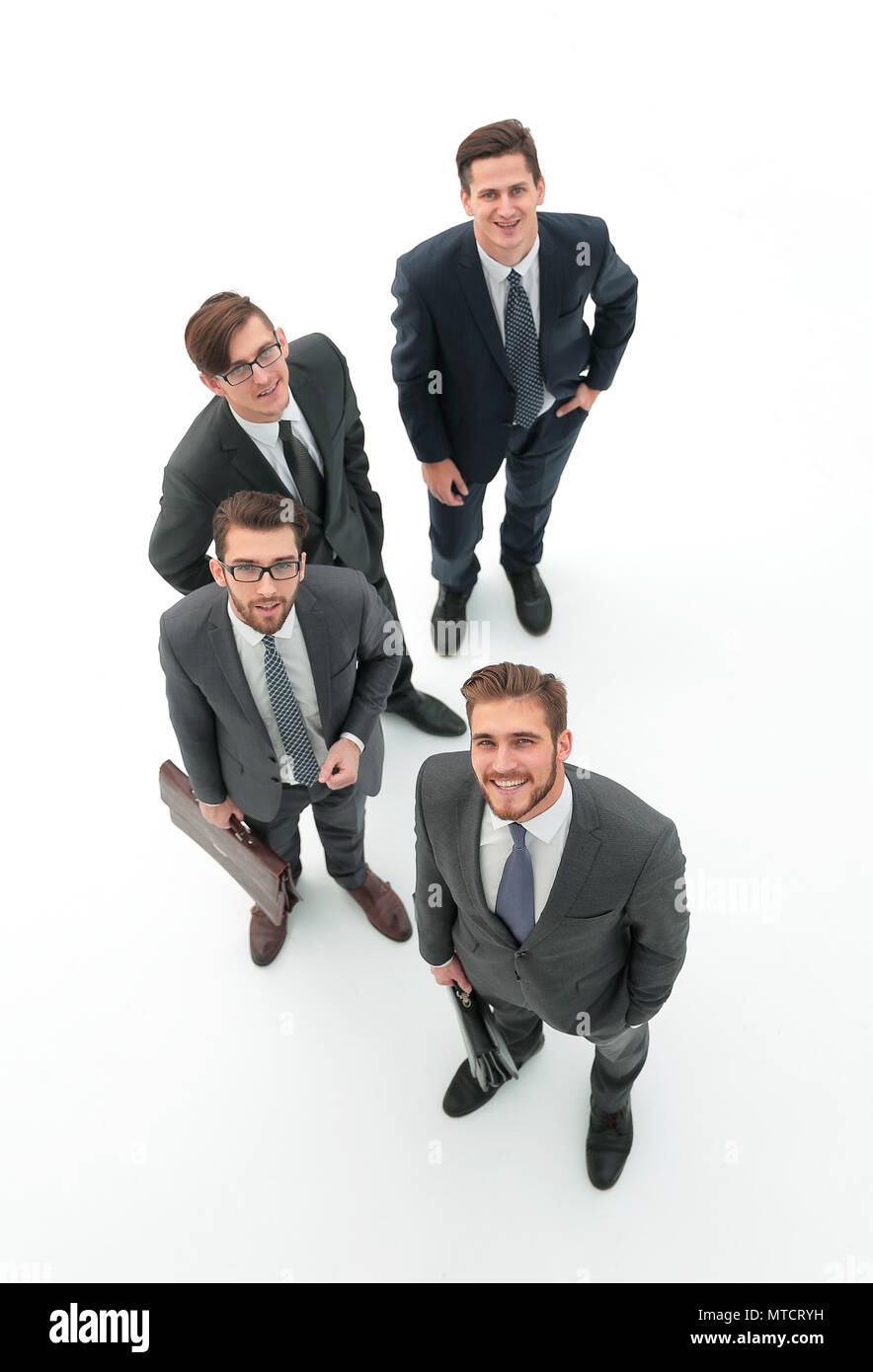 top view. a group of business partners Stock Photo - Alamy