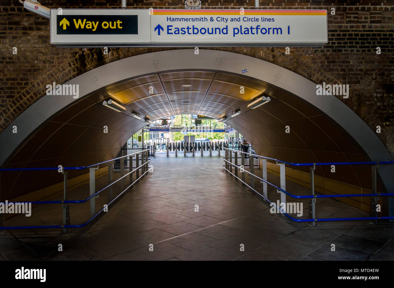 A tunnel leading back to the exit and way out at Wood Lane London ...
