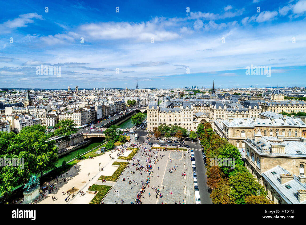 The breathtaking view of Paris from the top of one of the towers of ...