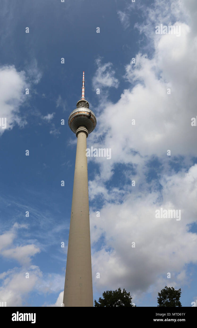 Berlin, Germany - August 19, 2017: very high Television tower called ...