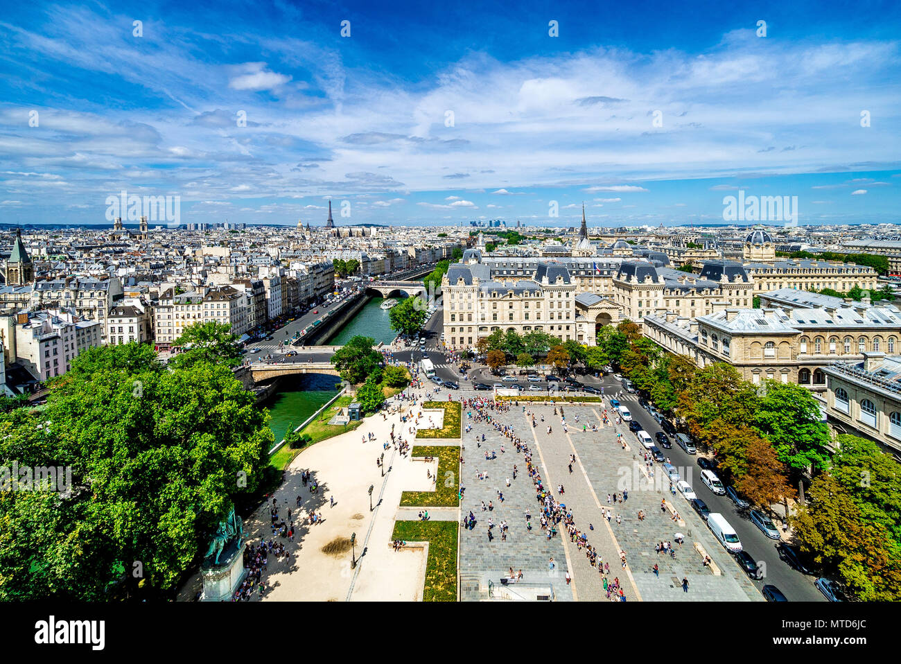 The breathtaking view of Paris from the top of one of the towers of ...