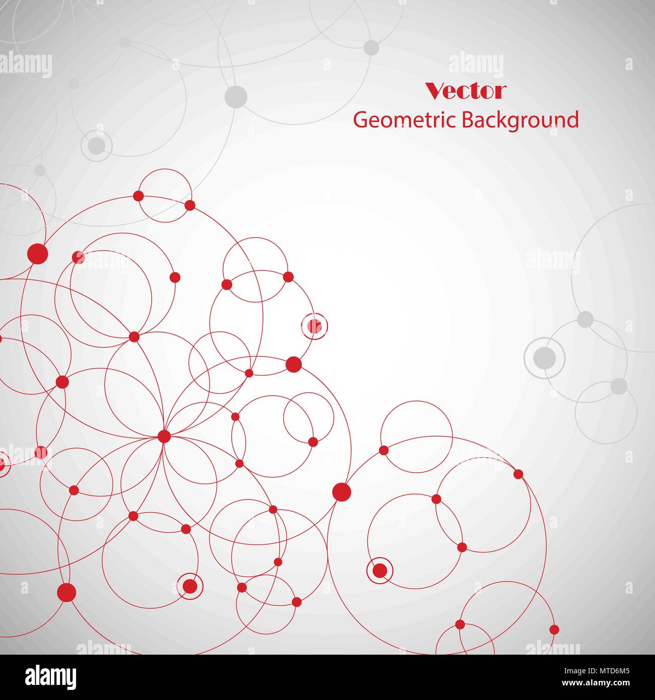 Geometric pattern with connected circles and dots Stock Vector Image ...