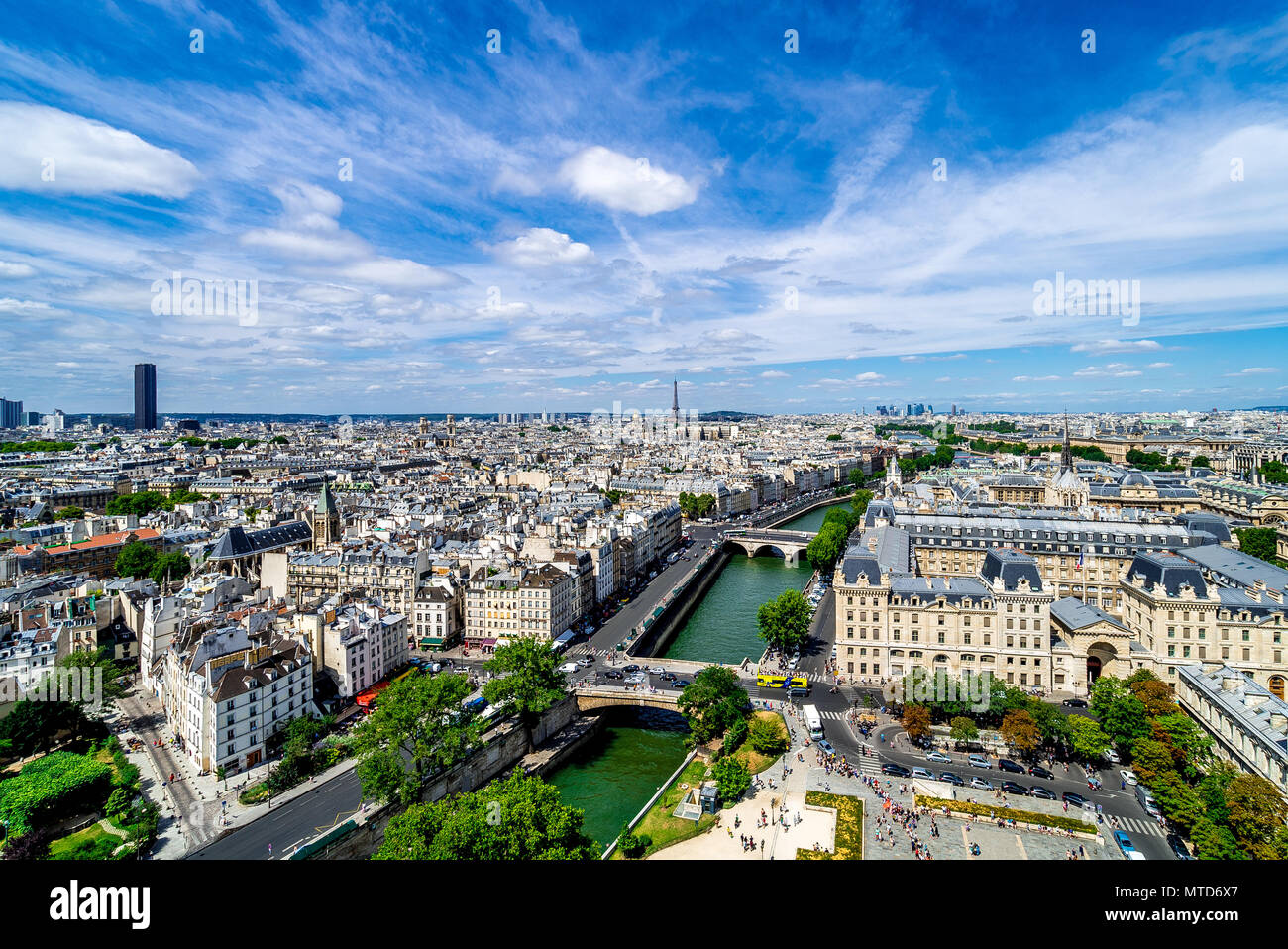 The breathtaking view of Paris from the top of one of the towers of ...