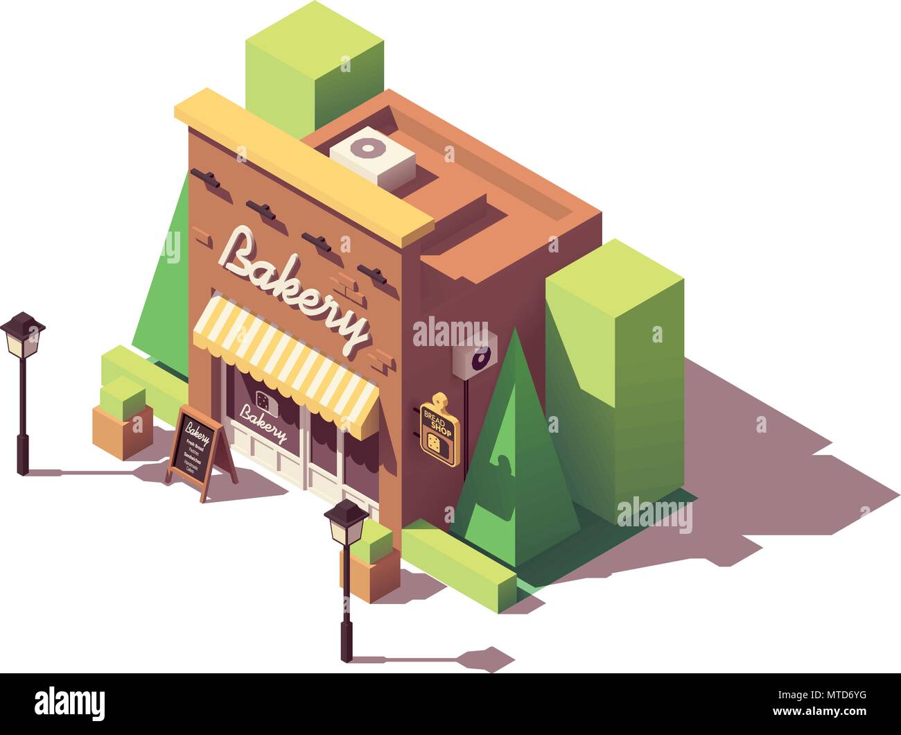 Vector isometric bakery shop Stock Vector Image & Art - Alamy