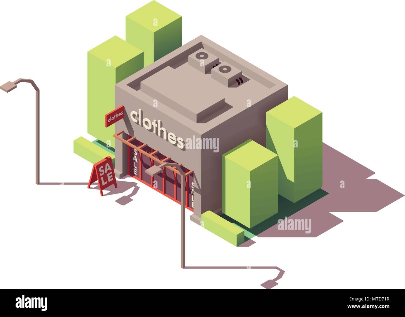 Vector isometric clothing store Stock Vector Image & Art - Alamy