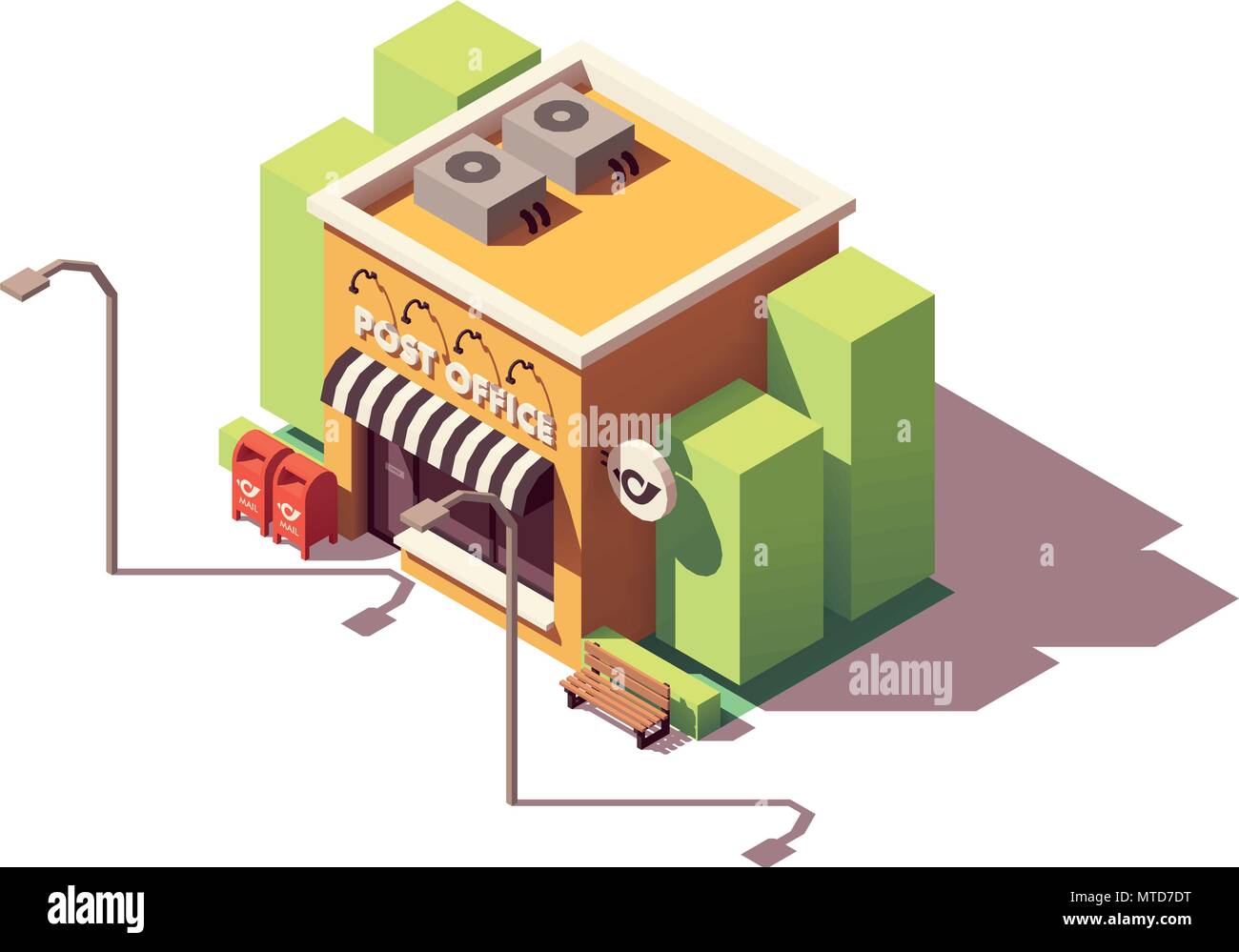 Vector isometric post office Stock Vector Image & Art - Alamy