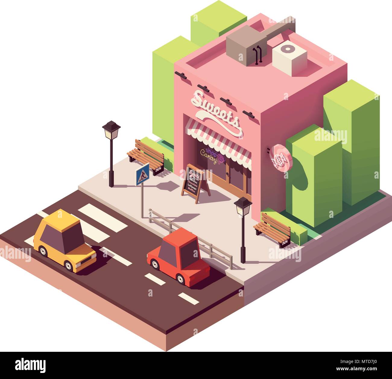 Vector isometric sweets shop Stock Vector Image & Art - Alamy