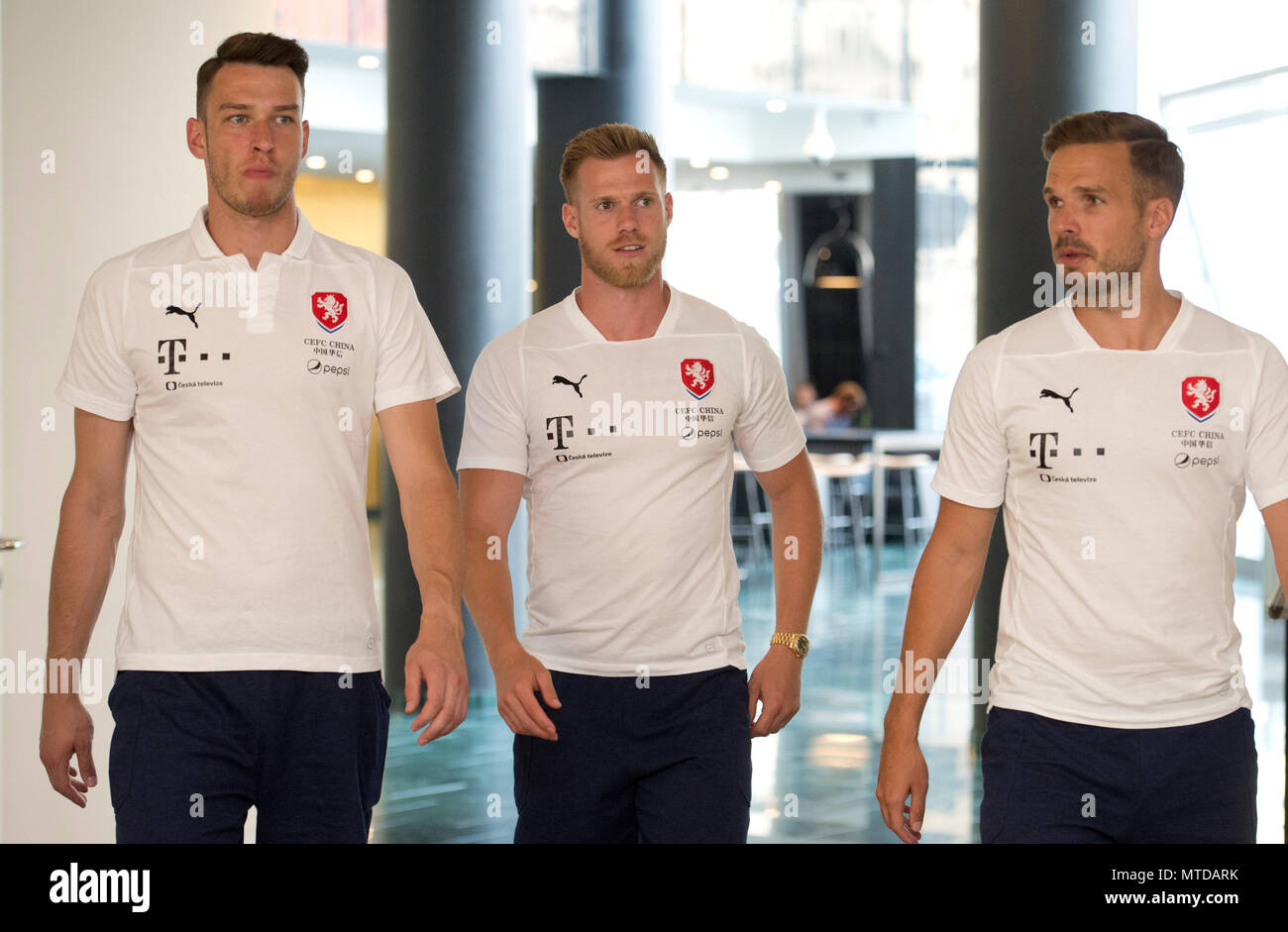Prague, Czech Republic. 29th May, 2018. From left goalie Jiri Pavlenka ...