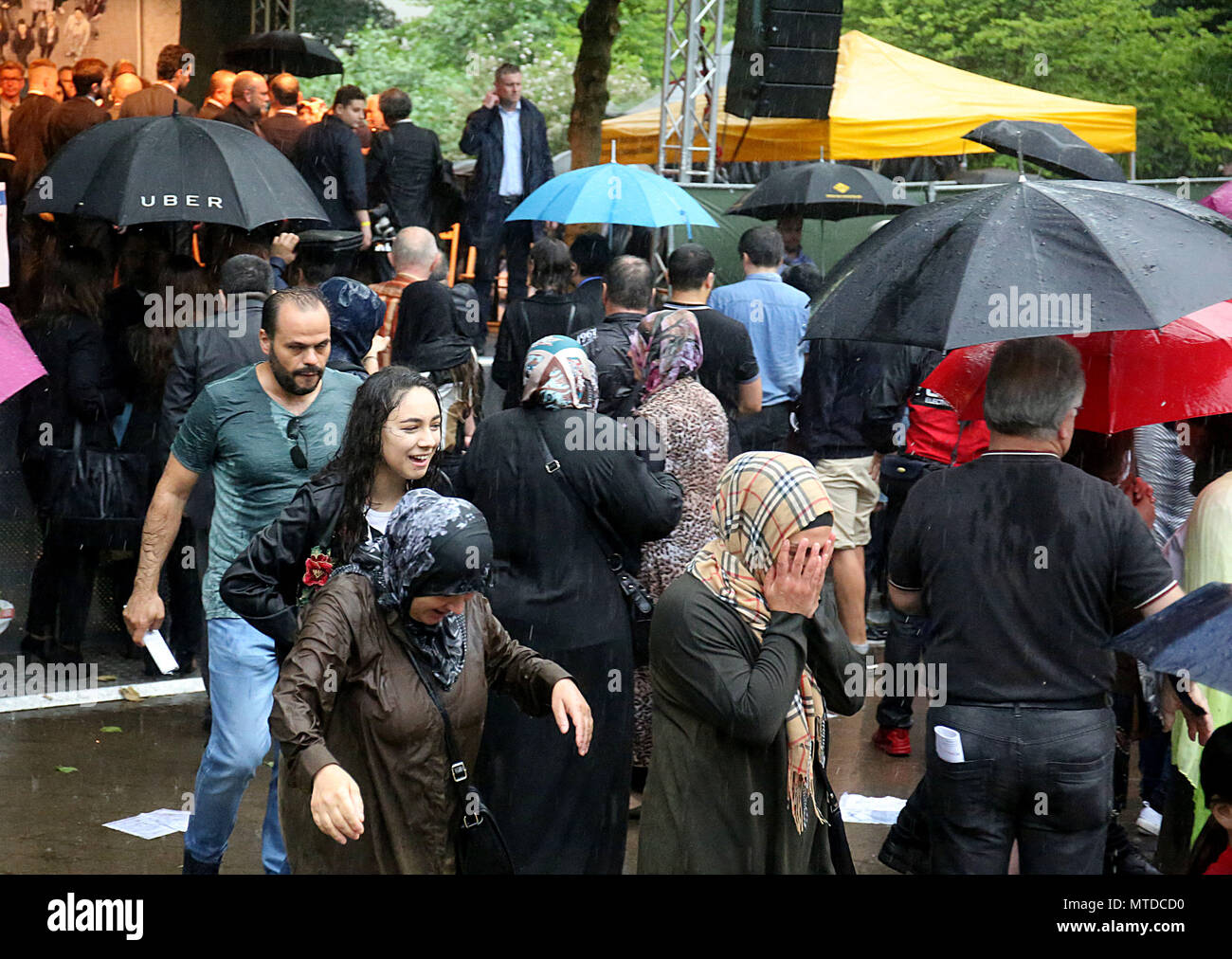 Solingen, Germany. 29 May 2018, Visitors leave the memorial event for ...