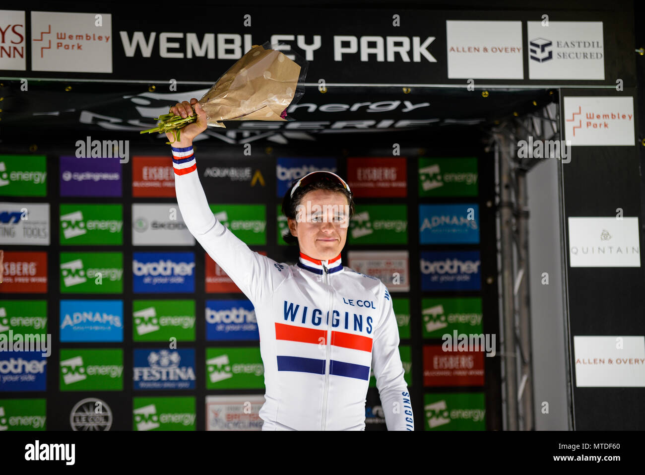 Tom Pidcock Team Wiggins cyclist winner in the elite men's 2018 OVO ...