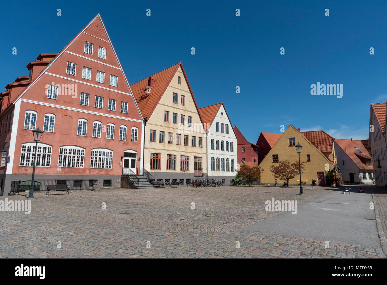 Square at Jakriborg in Sweden Stock Photo - Alamy