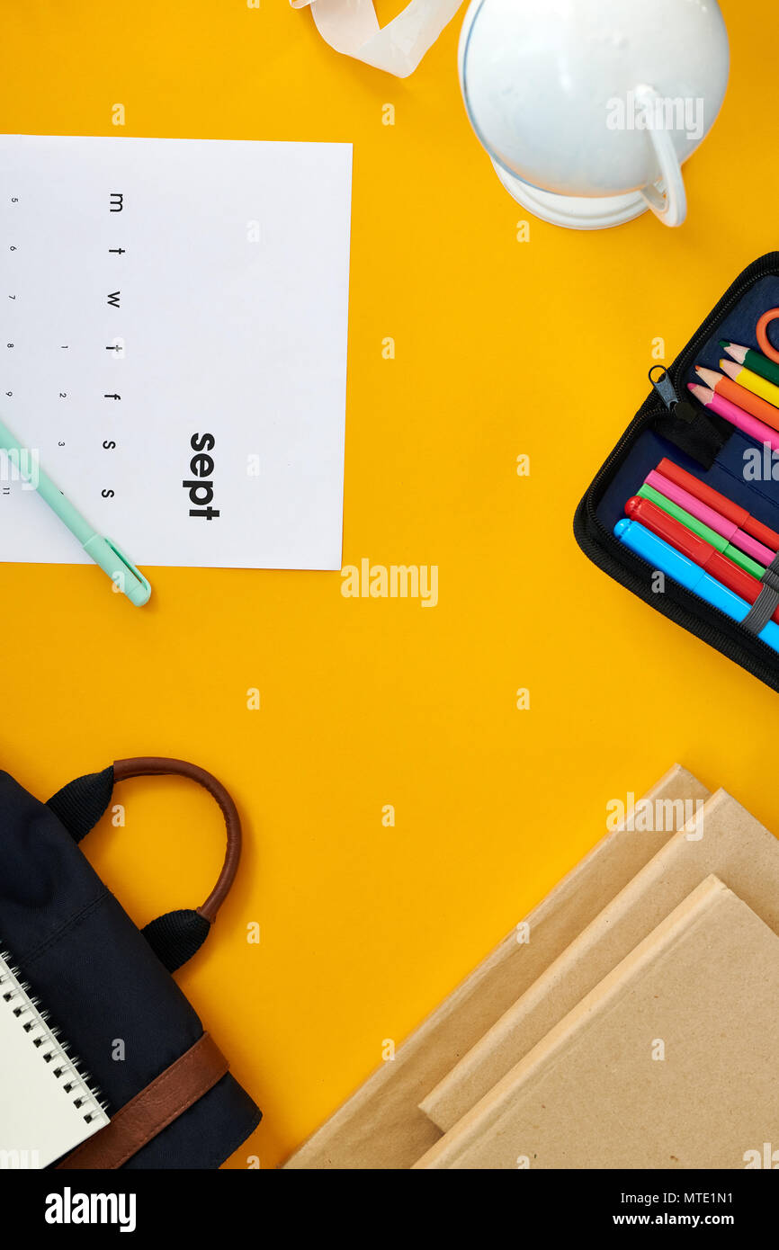 Yellow Office Background Stock Photo - Alamy