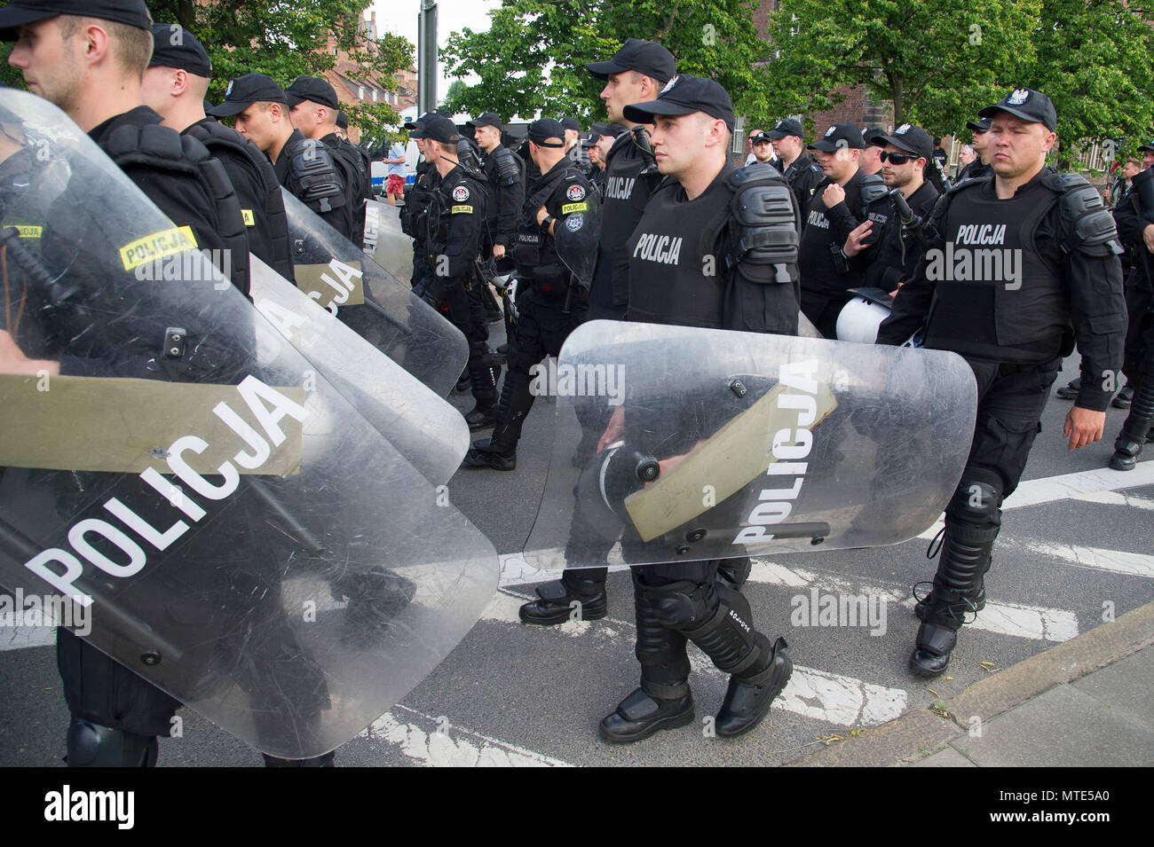 Polish anti-riot police (Oddzialy Prewencji Policji) during The Fourth ...
