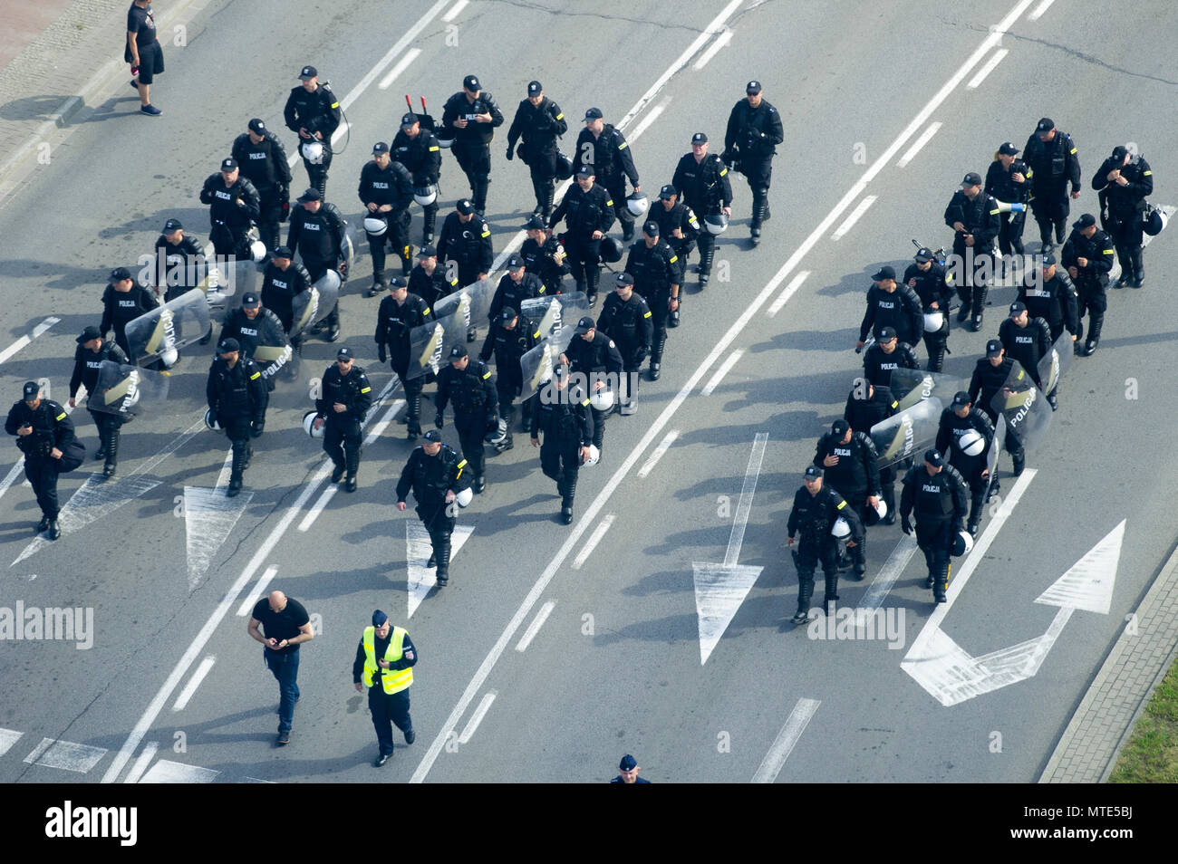 Polish anti-riot police (Oddzialy Prewencji Policji) during The Fourth ...