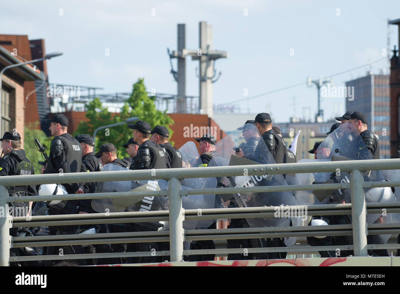 Riot policeman in helmets hi-res stock photography and images - Alamy