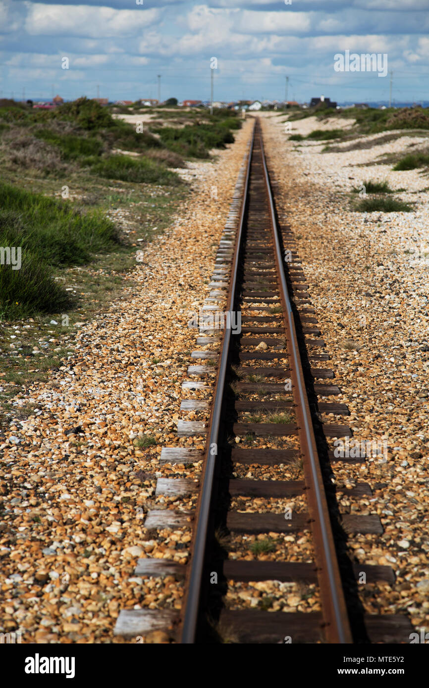 Railway tracks in the countryside Stock Photo - Alamy