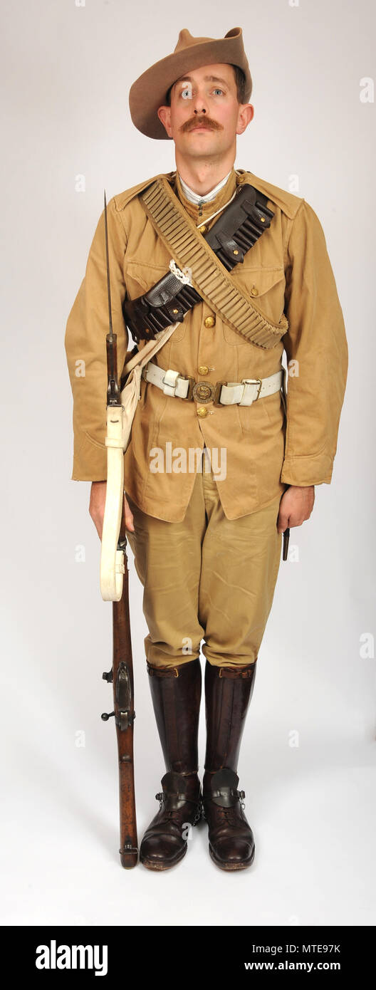 Boer War soldier reconstruction Stock Photo - Alamy