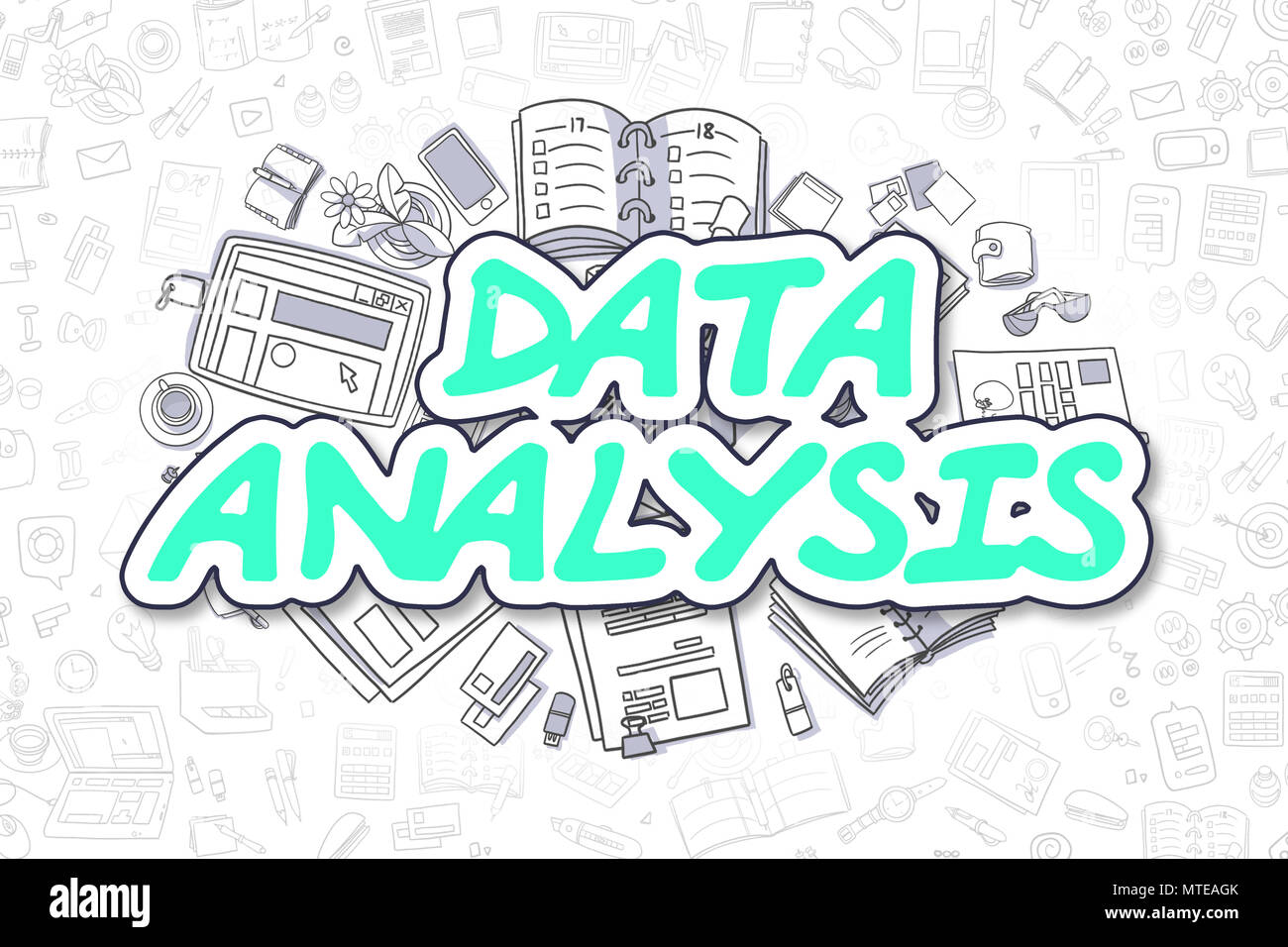 Data Analysis - Doodle Green Word. Business Concept Stock Photo - Alamy