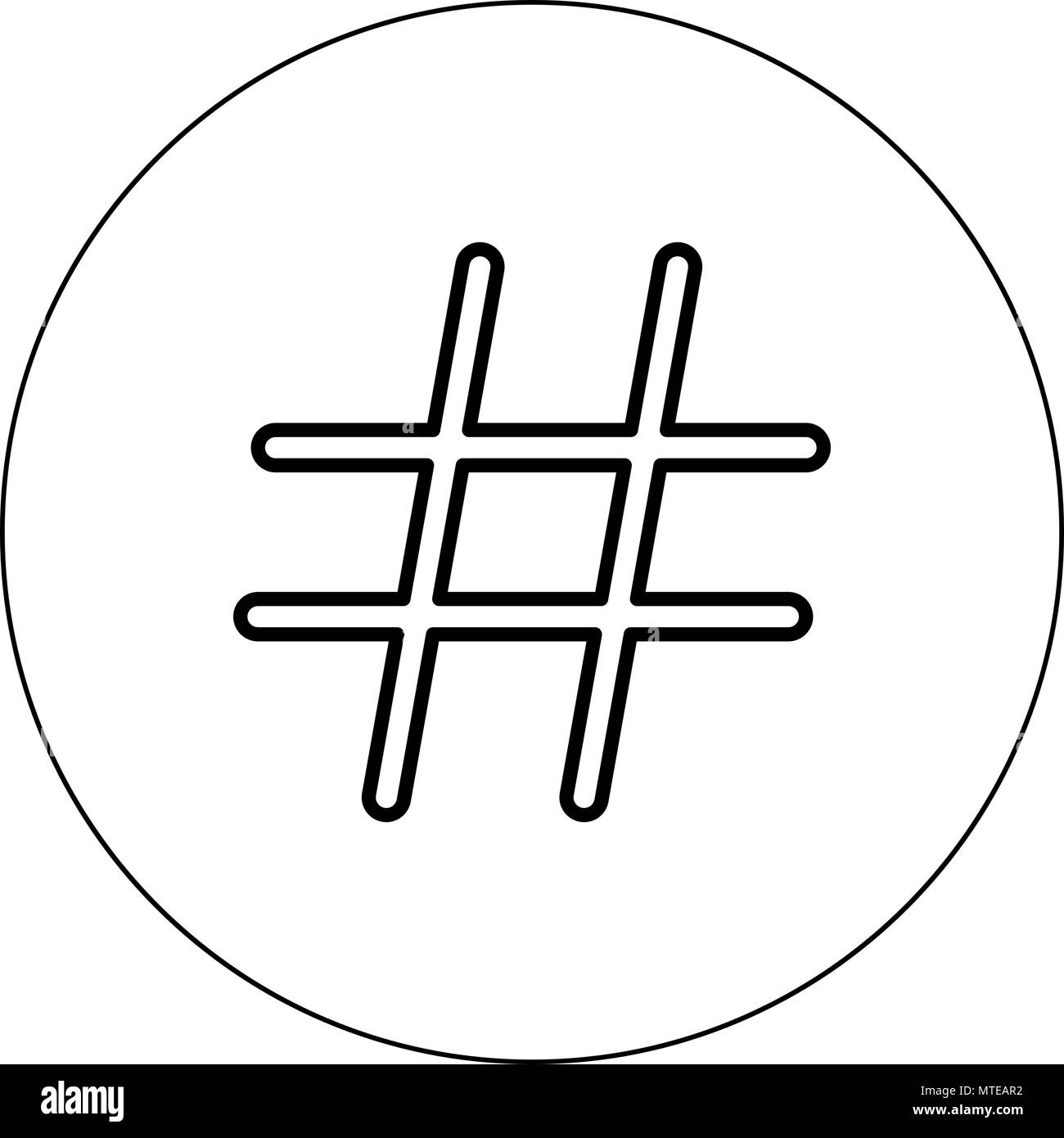 Hash tag symbol Black and White Stock Photos & Images - Alamy