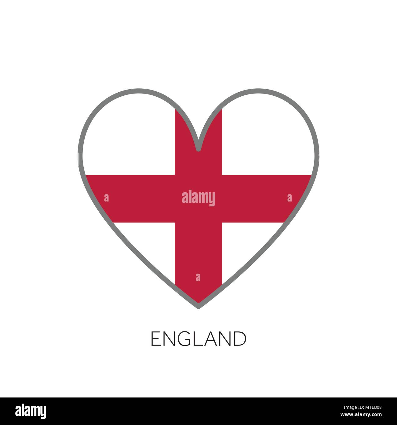 England flag romance love heart shaped vector icon Stock Vector Image ...