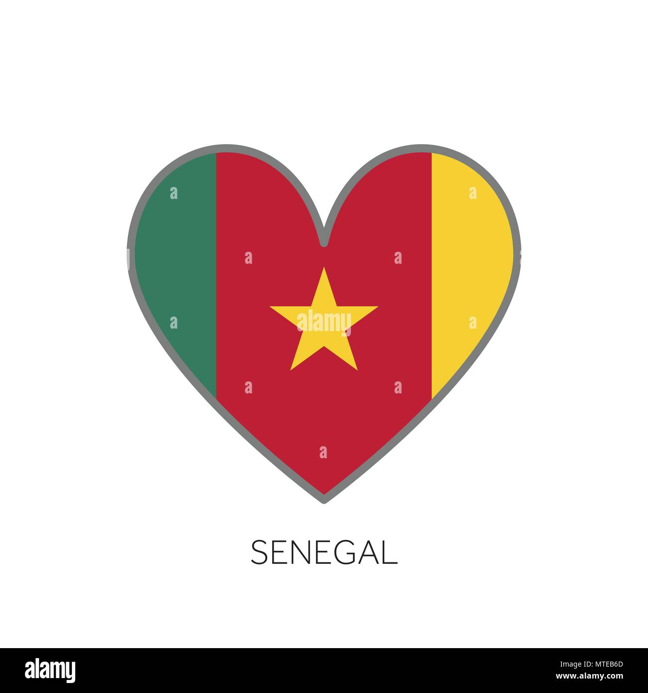 Senegal heart Stock Vector Images - Alamy