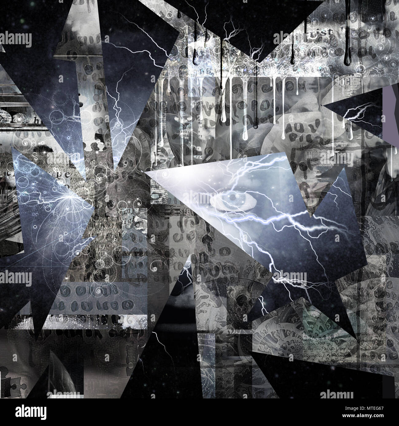 Abstract layered painting. 3D rendering Stock Photo - Alamy