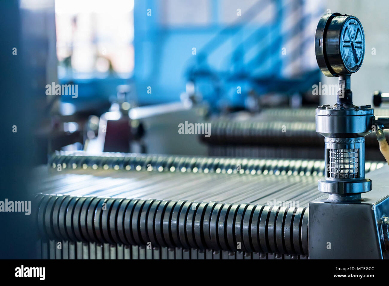 Industrial cartridge filter mechanism at winery Stock Photo - Alamy