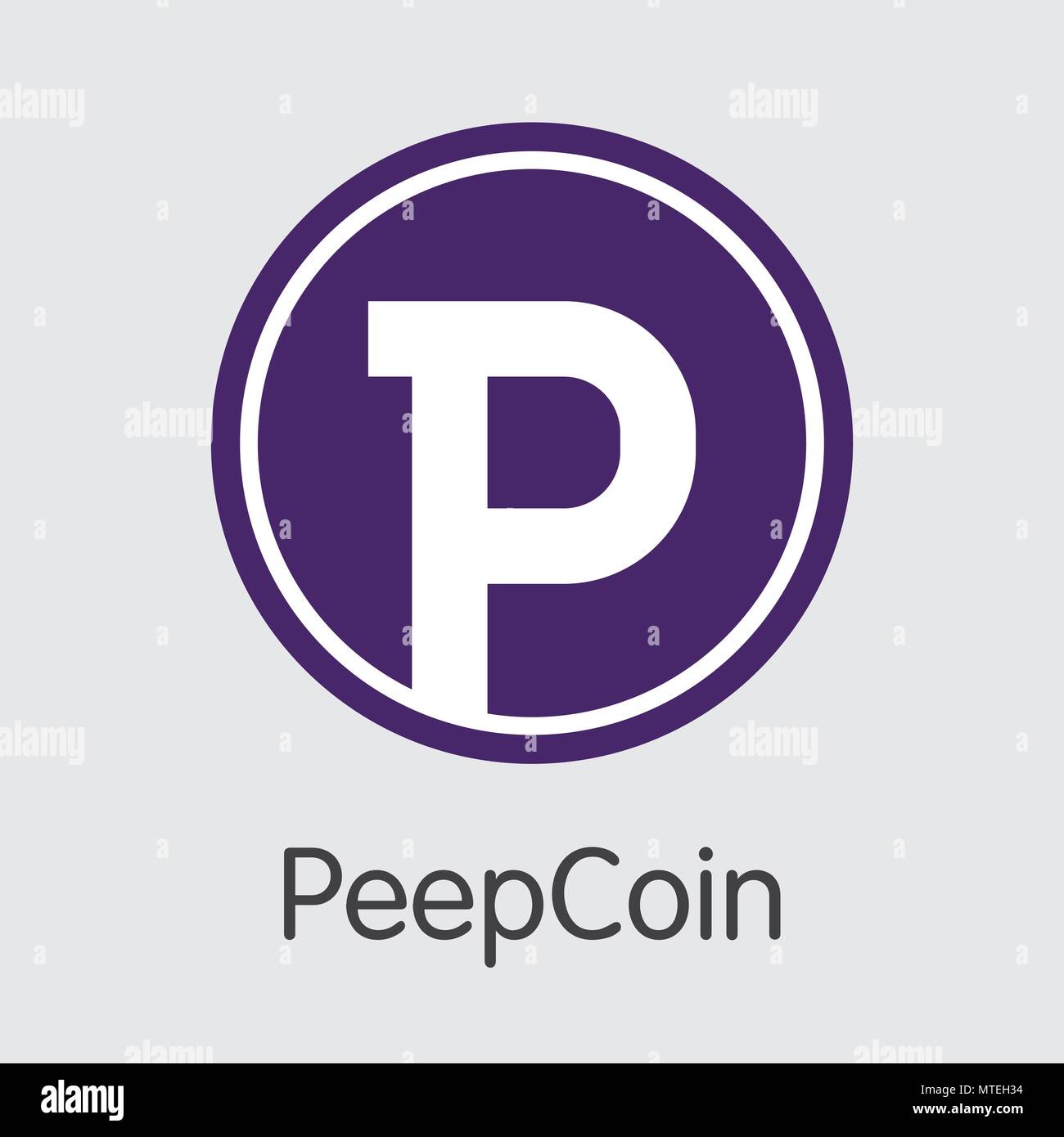 Peepcoin Crypto Currency. Vector PCN Pictogram Symbol Stock Vector ...
