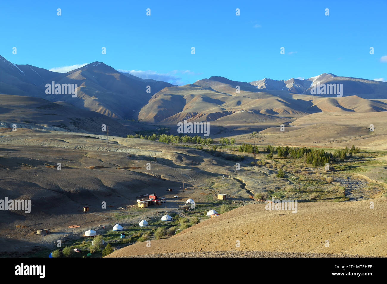 nomadic yurt camp Stock Photo - Alamy