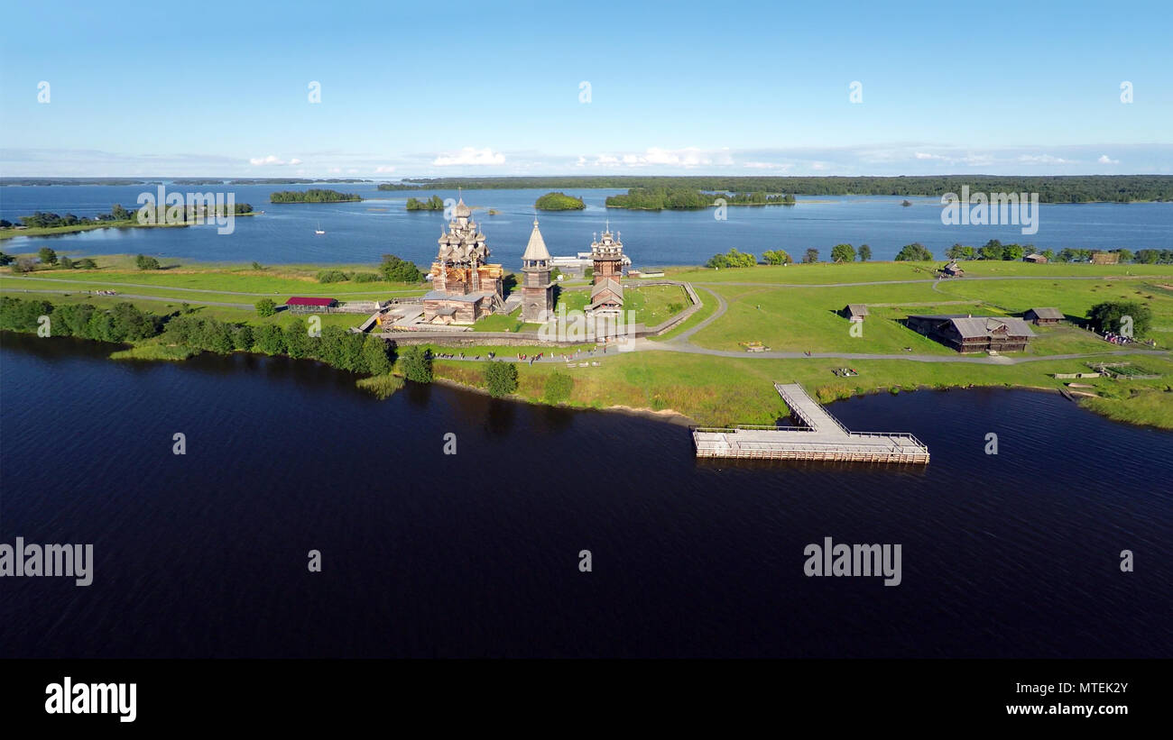 Aerial view of Kizhi island Stock Photo - Alamy