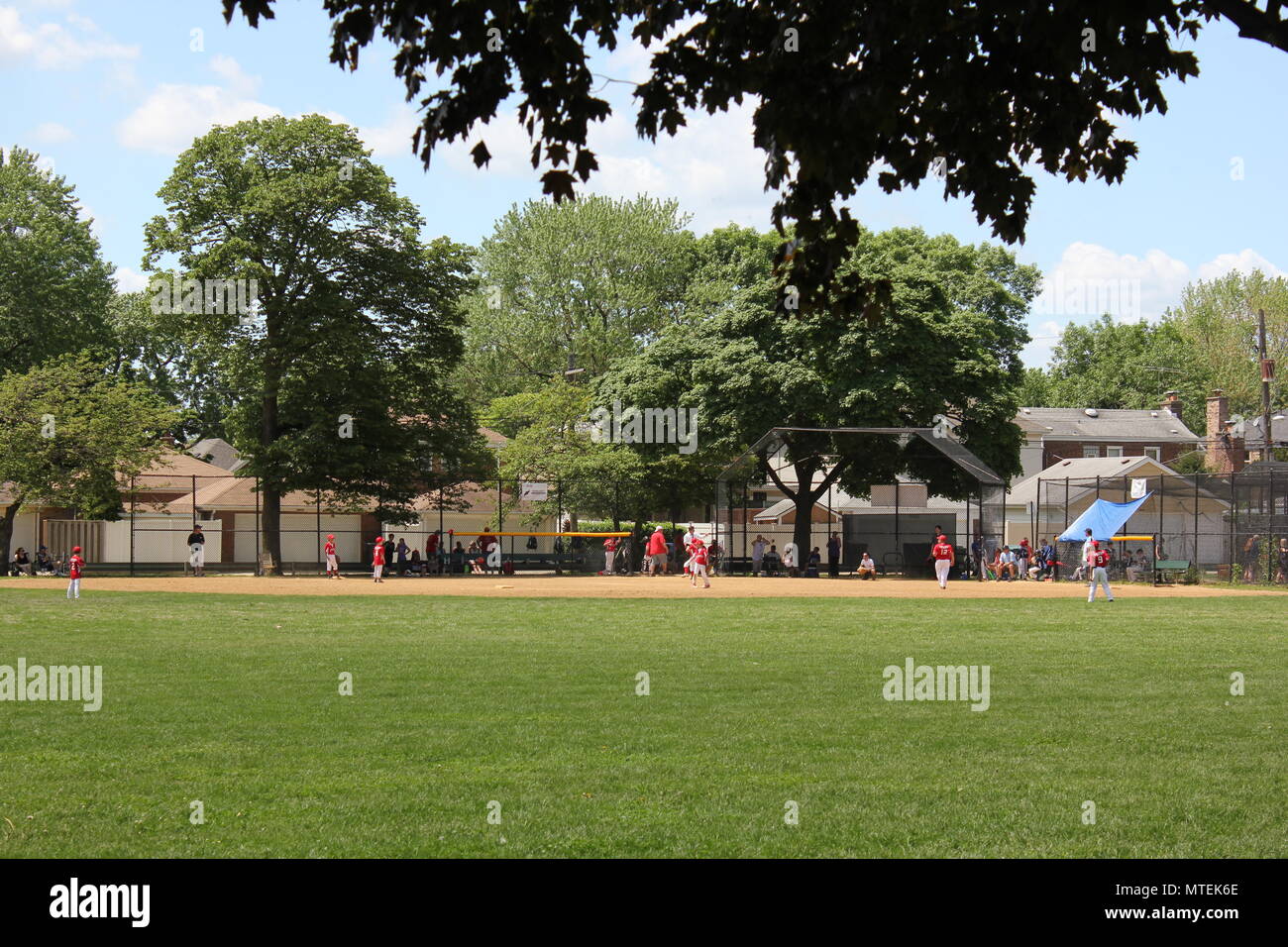 Little League baseball game at Oriole Park in Chicago, Illinois over ... Little League baseball game at Oriole Park in Chicago, Illinois over ...
