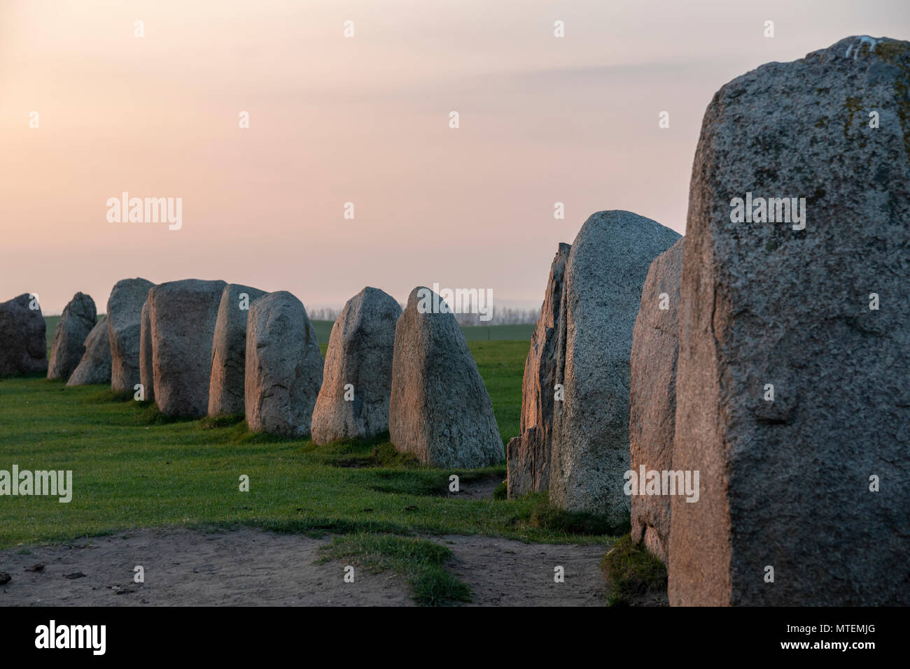 Historic stone ship in Sweden Stock Photo - Alamy