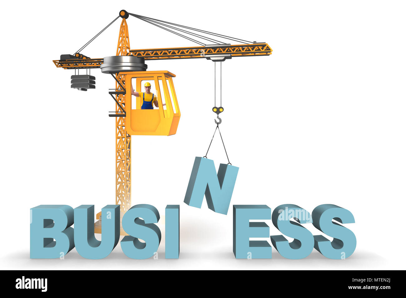 Business letters lifted by crane Stock Photo - Alamy