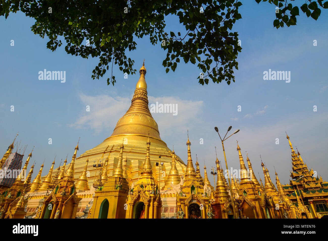 Shwedagon Pagoda in Yangon, Myanmar. Shwedagon is known as the most ...