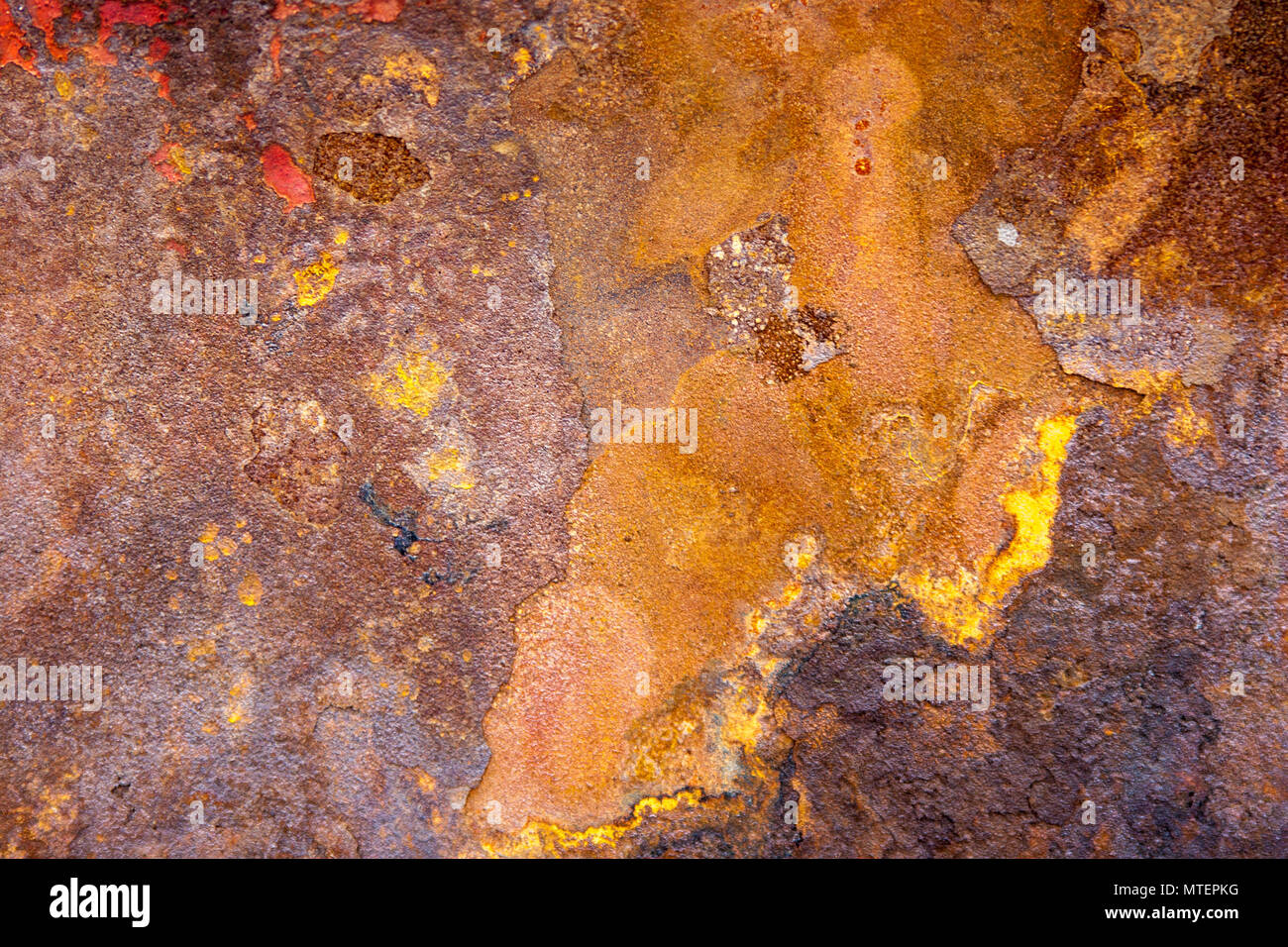 Old Rusty Metal Plate Heavily Aged And Corroded Stock Photo - Alamy