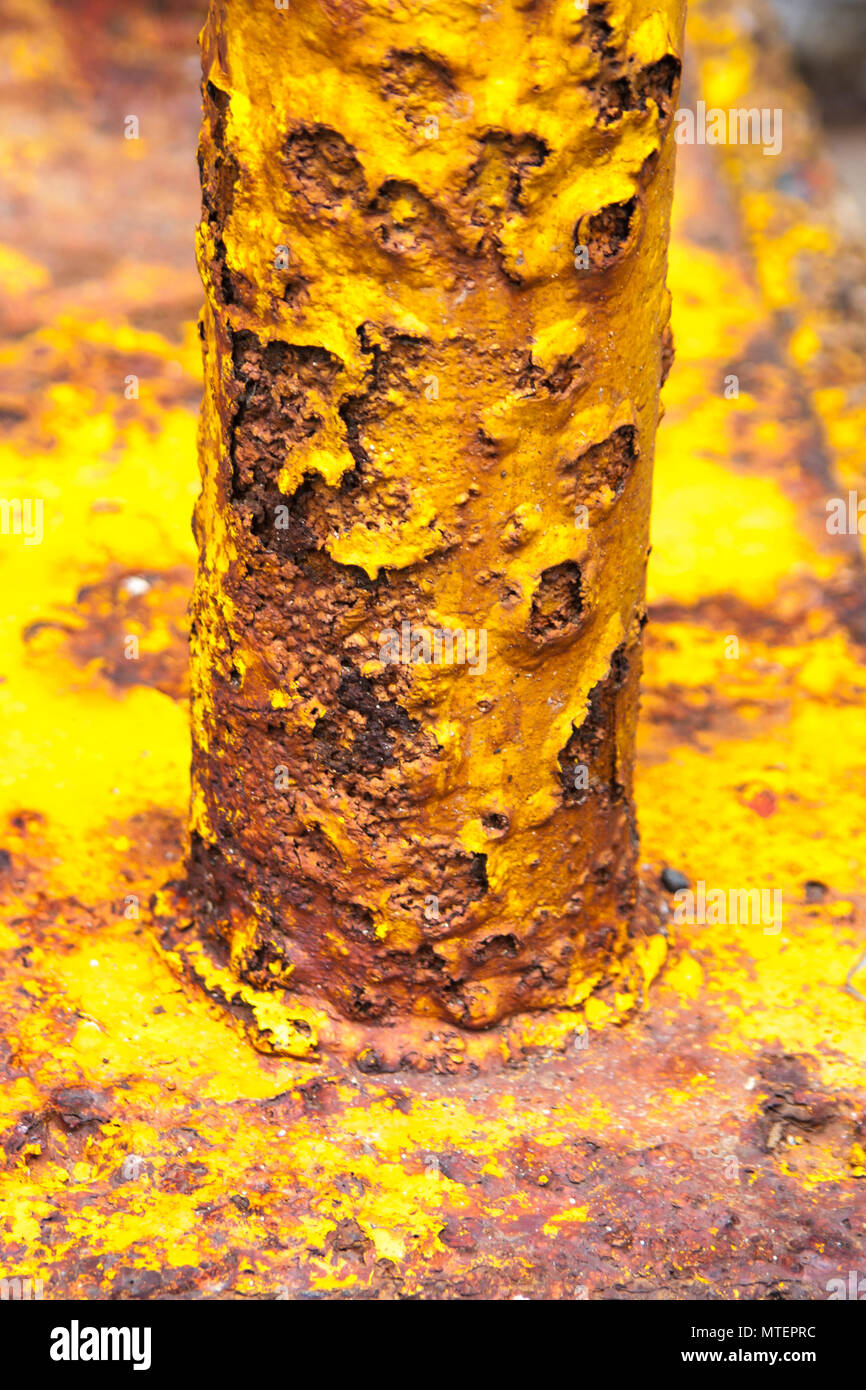 Old Rusty Metal Plate Heavily Aged And Corroded Stock Photo - Alamy