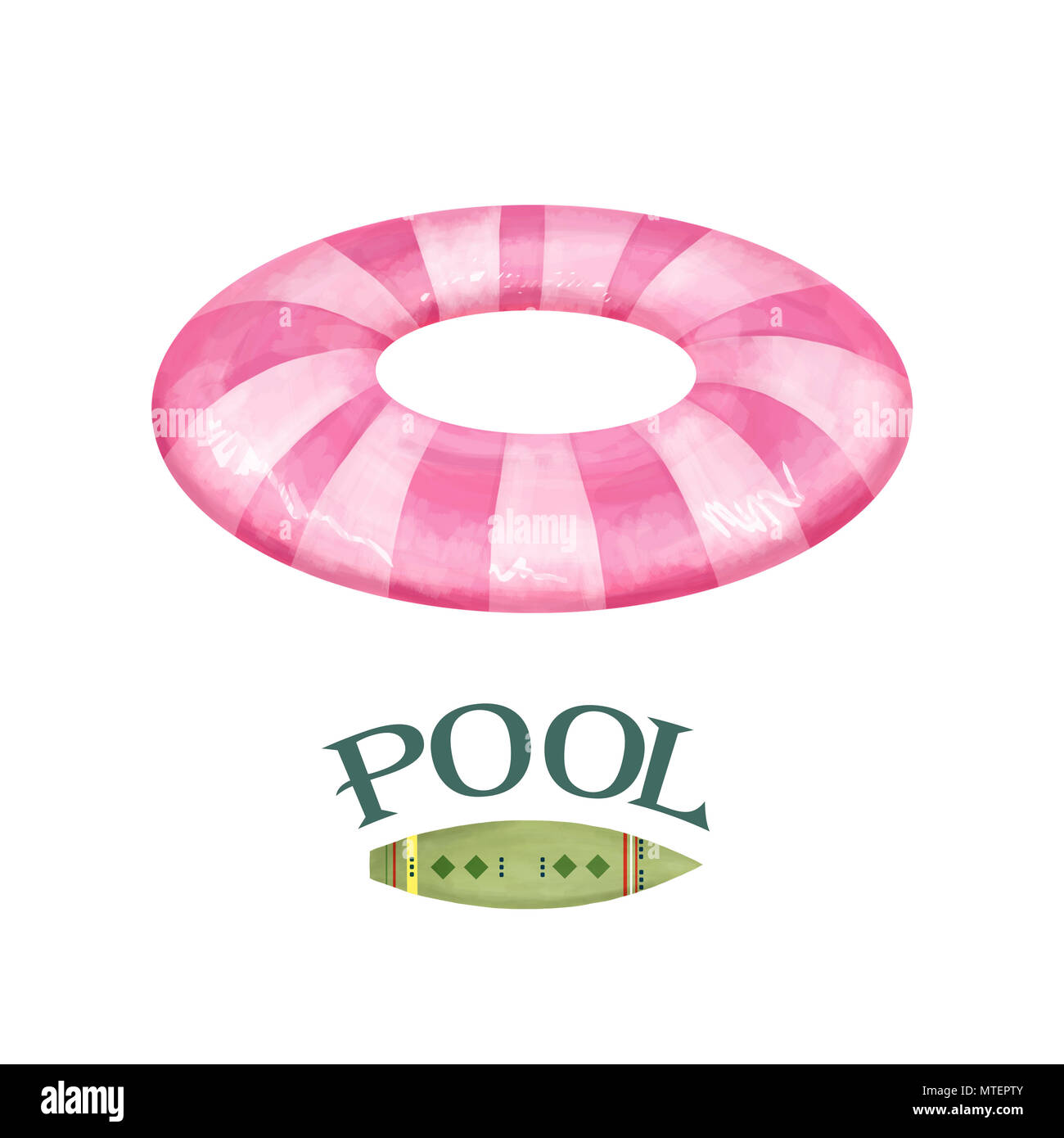 rubber ring clip art pool summer pool beach element on white background ...