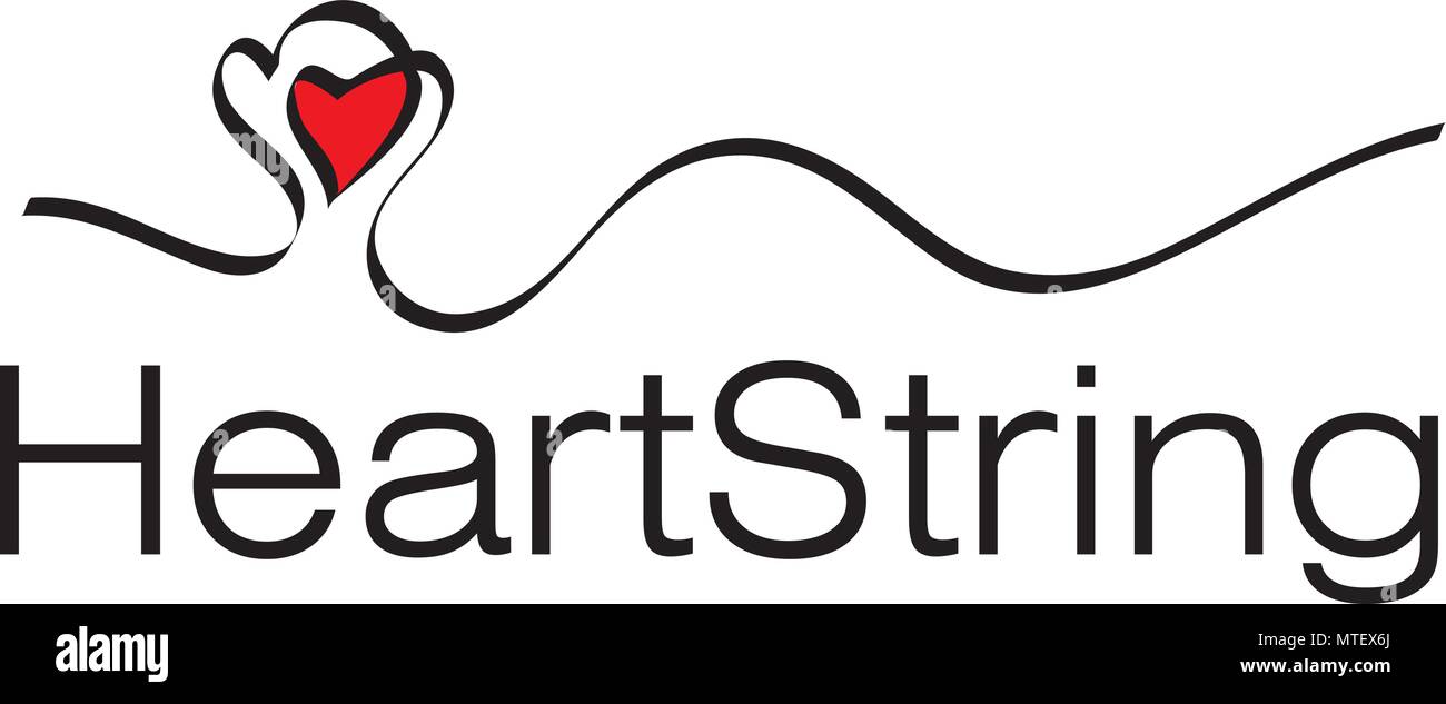 Heart String Logo Stock Vector Image & Art - Alamy