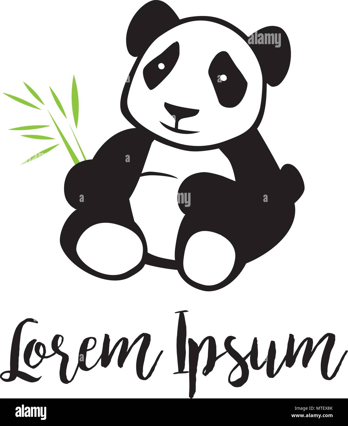 Panda logo vector hi-res stock photography and images - Alamy