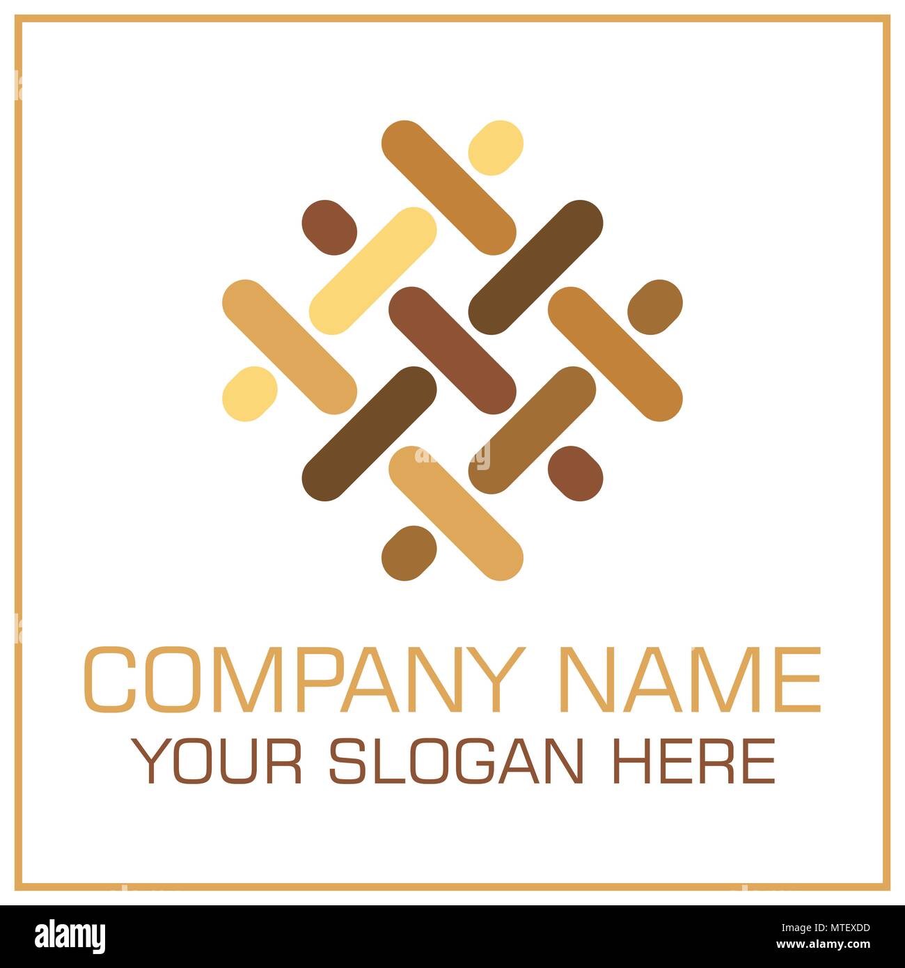 Flat Style Vector Logo Parquet / Laminate for Flooring Company ( Double ...