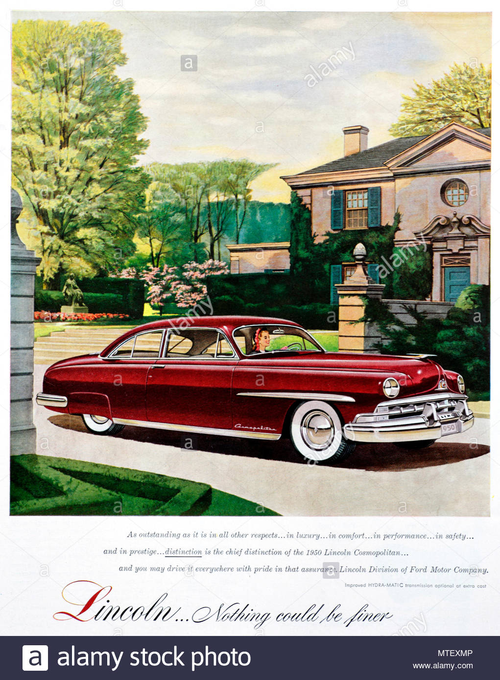 Vintage ford cars advertising poster hi-res stock photography and ...